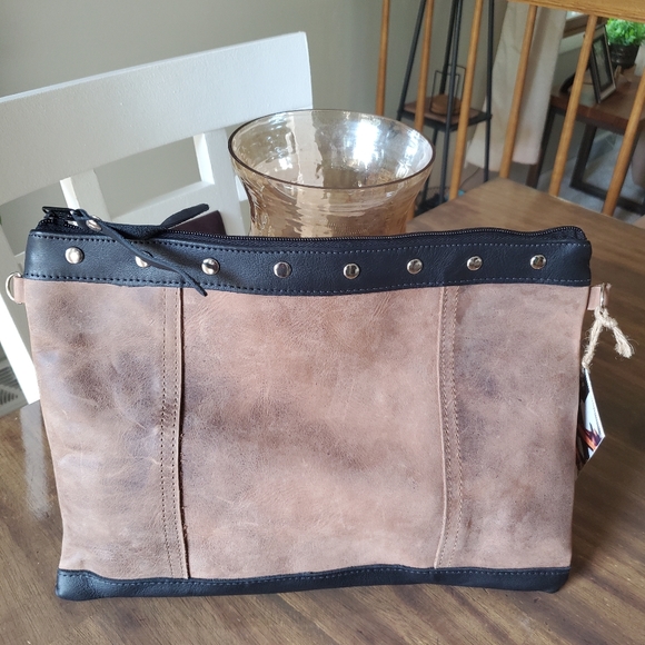 Sabra & Sand | Bags | Clearance Sabra Sand Two Tone Leather Crossbody ...